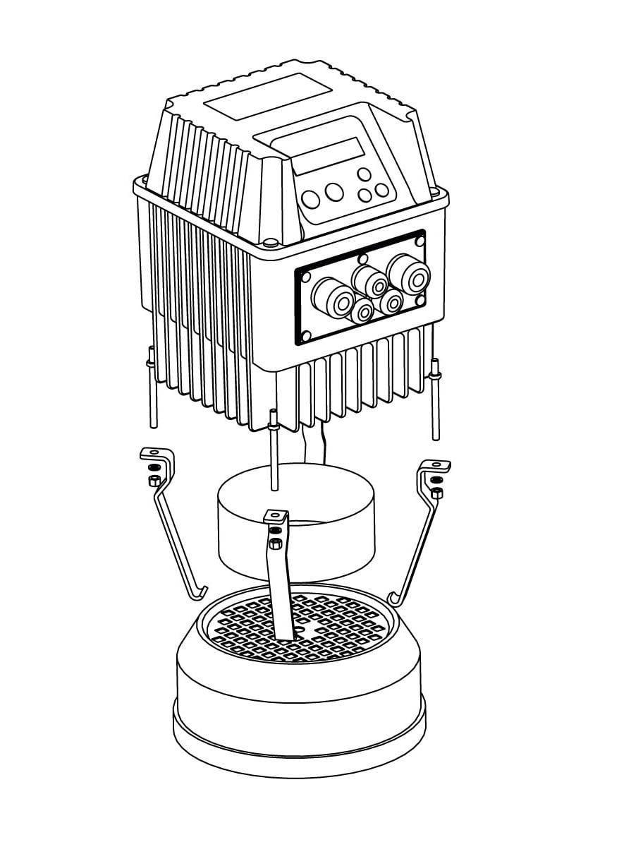 E-Tech DrivE-Tech 2.015 VSD Single Phase Motor Mount VFD For Pumps ...