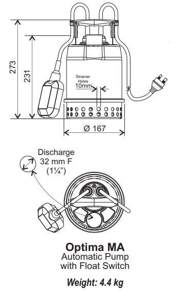 Ebara Optima MA Domestic Sump Pump – Pumps and Pipes