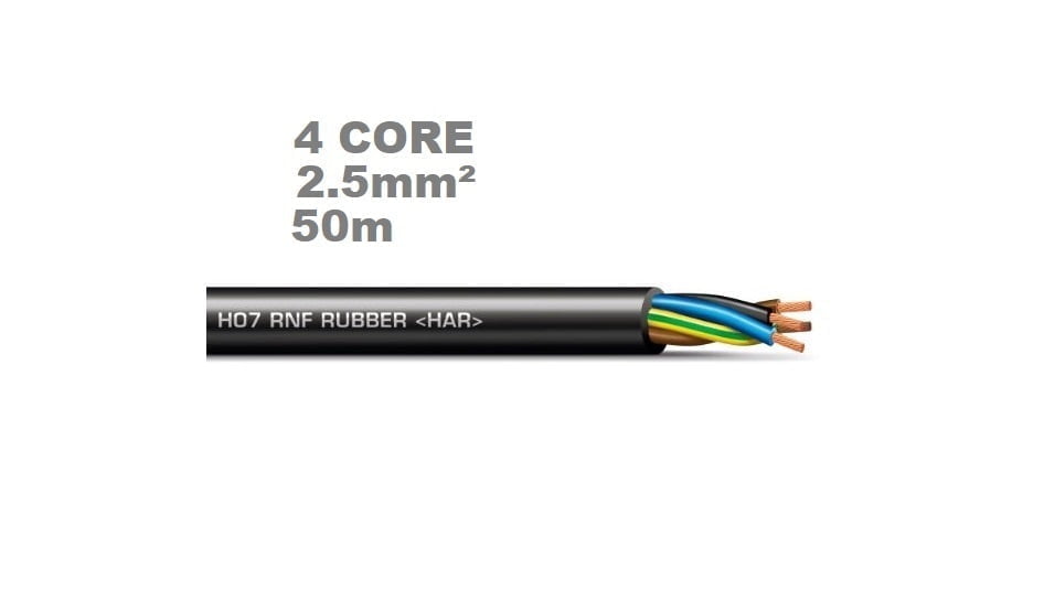 Submersible Cable 4 Core 2.5mm² x 50 meters – or described as 3C ...
