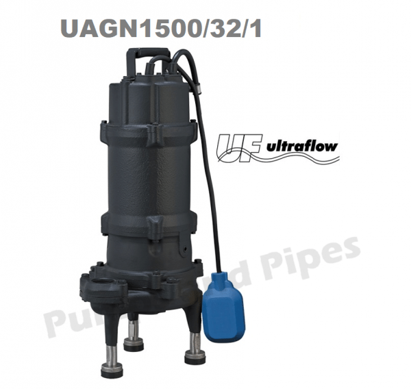 UAGN1500/32/1 UltraFlow Single Phase Automatic Sewage Grinder Pump 2HP ...