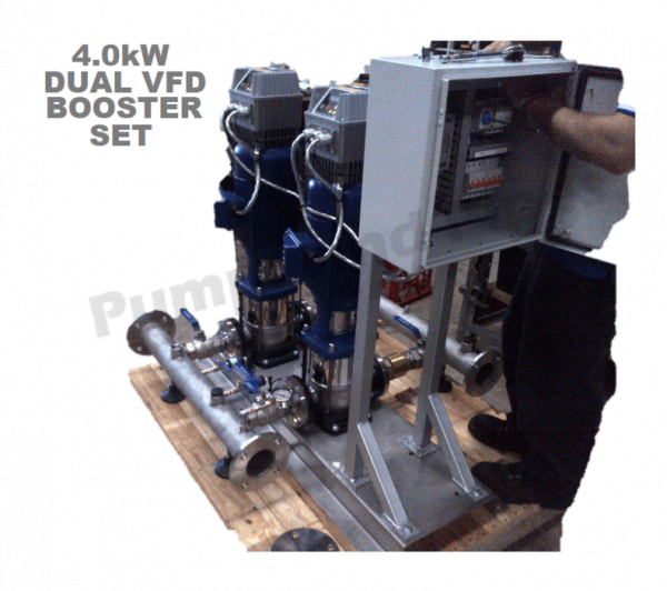 Dual 10.0 lps Potable Water VSD Booster system For Buildings ...