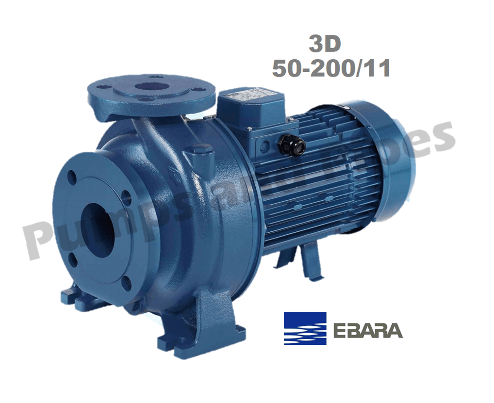 Ebara 3D 50-200/11.0 15HP Three Phase 11kW End Suction Pump – Pumps and ...