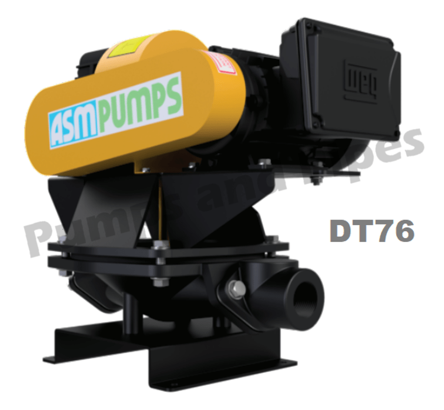 ASM DT76 Three Phase Trade Waste Diaphragm Pump – 1.5kW IP56 Motor ...