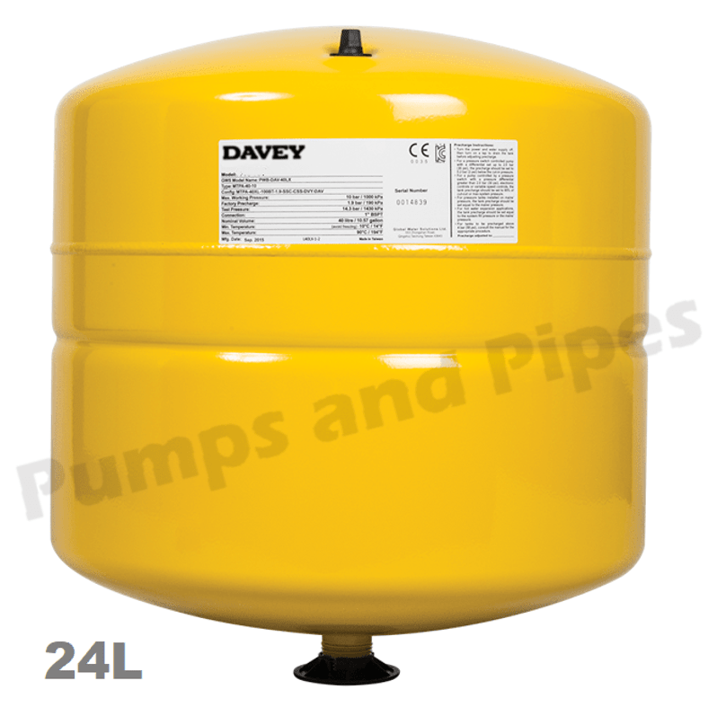 24 Litre High Pressure 25bar Rated Pressure Tank – Pumps and Pipes