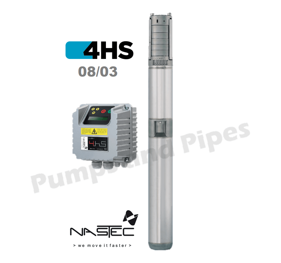 VASCO 4HS 08/03 Single Phase VFD VSD Submersible Bore Pump – Call Us ...