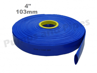 100mm 4″ Sunny Blue Layflat Hose x 100metres – Pumps and Pipes