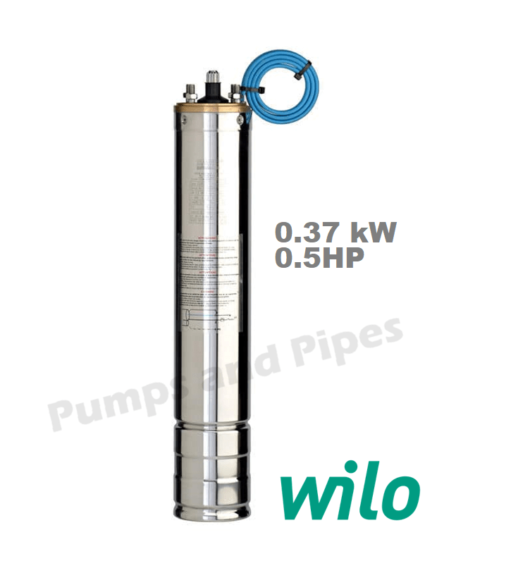 0.37 kW 0.5HP Single Phase 2 Wire 4inch Submersible Bore Motor 0.55HP ...