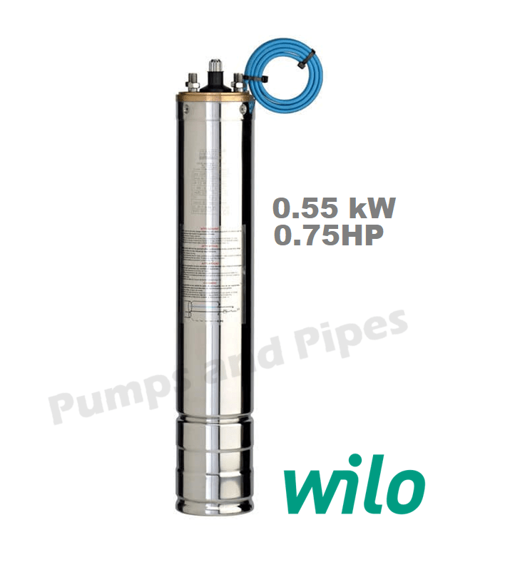 0.55 kW 0.75HP Single Phase 2 Wire 4inch Submersible Bore Motor – Pumps ...