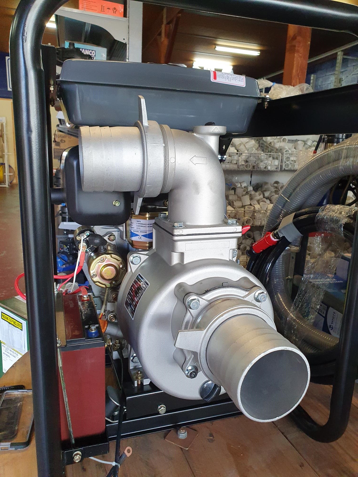 4″ 100mm 10HP Diesel Engine Driven Electric Start Standby Pump – Pumps ...