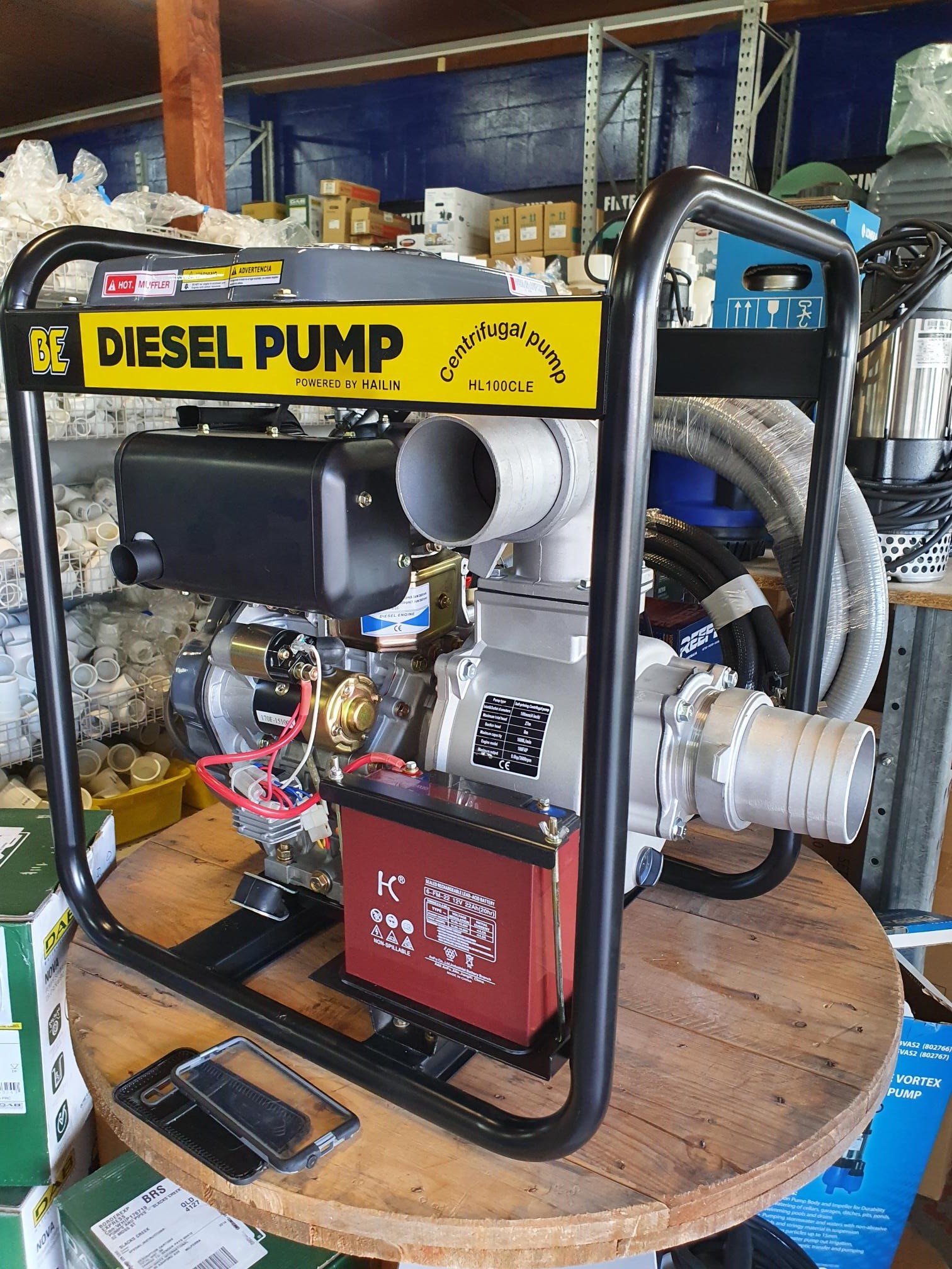 4″ 100mm 10HP Diesel Engine Driven Electric Start Standby Pump – Pumps ...