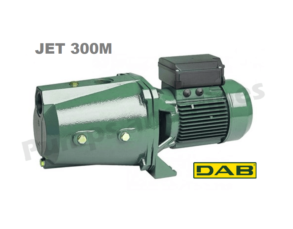 DAB Jet 300 2.2kW 3HP Single Phase Self Priming Cast Iron Jet Pump With Pressure Switch ...