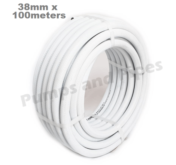 White Washdown Hose 38mm x 100meters – Pumps and Pipes