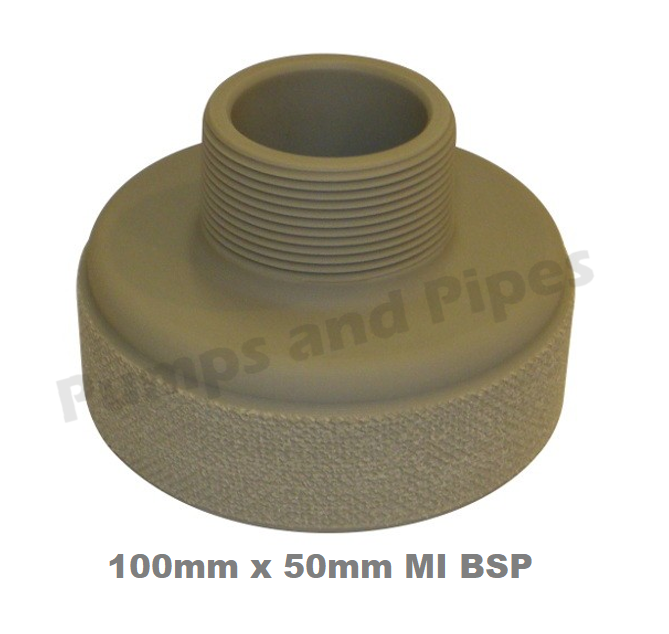 IBC Adaptor 100mm Buttress Thread With 50mm MI BSP – Pumps and Pipes