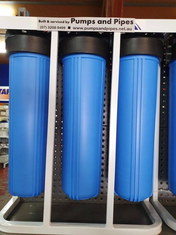 Dual And Triple Big Blue 4.5″x 20″ Water Filter Housings With Frame For ...