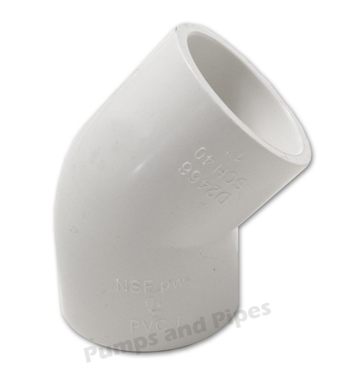 PVC Elbow 45 Degree CAT 10 Pumps And Pipes