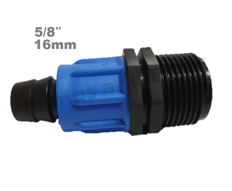 Aqua-Traxx 3/4″x 22mm Tape Male BSP Adaptor Pro-Loc Drip Tape Fitting ...