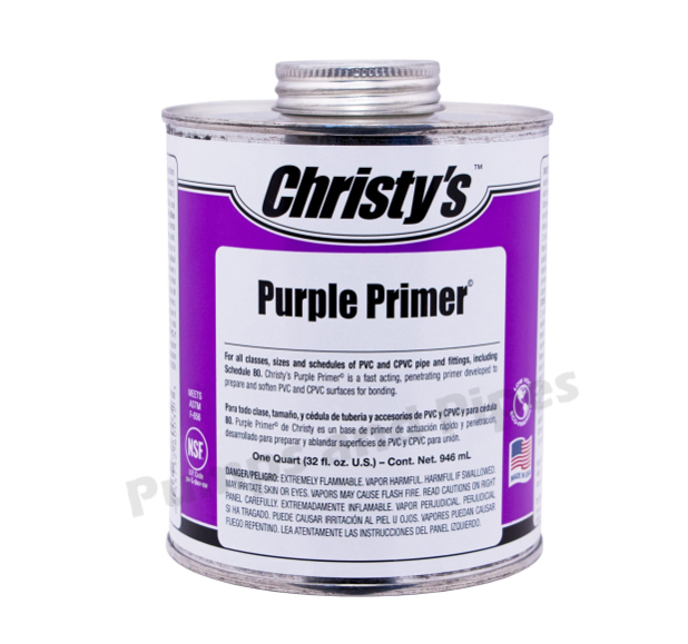 Christy’s Purple Primer For Pressure PVC Pipe – Pumps and Pipes