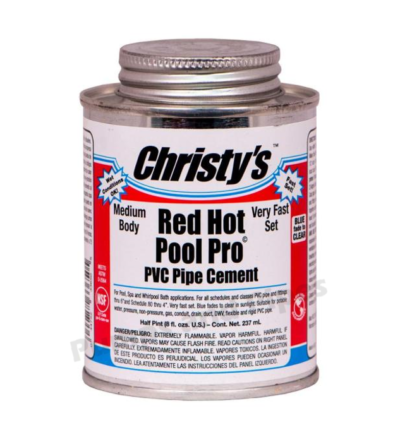 Christy’s Red Hot Pool Pro PVC Pipe Cement Glue 237ml – Pumps and Pipes