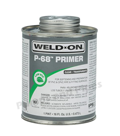 WELD-ON PVC Pipe Primer P-68 Clear – Pumps and Pipes