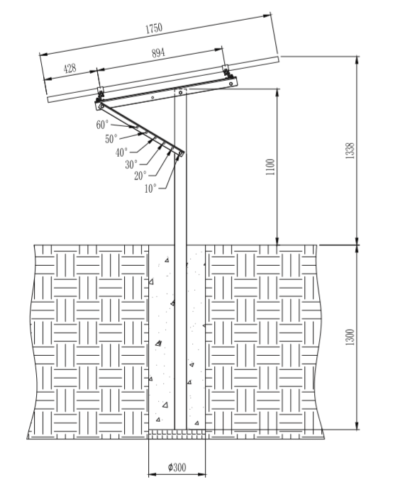 One (1) Panel Single Post Stand For Solar Panels Clenergy – Pumps and Pipes