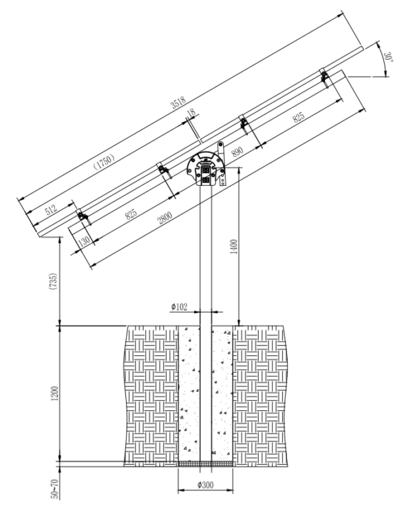 Four (4) Panel Single Post Stand For Solar Panels Clenergy – Pumps and ...