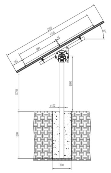 Two (2) Panel Single Post Stand For Solar Panels Clenergy – Pumps and Pipes