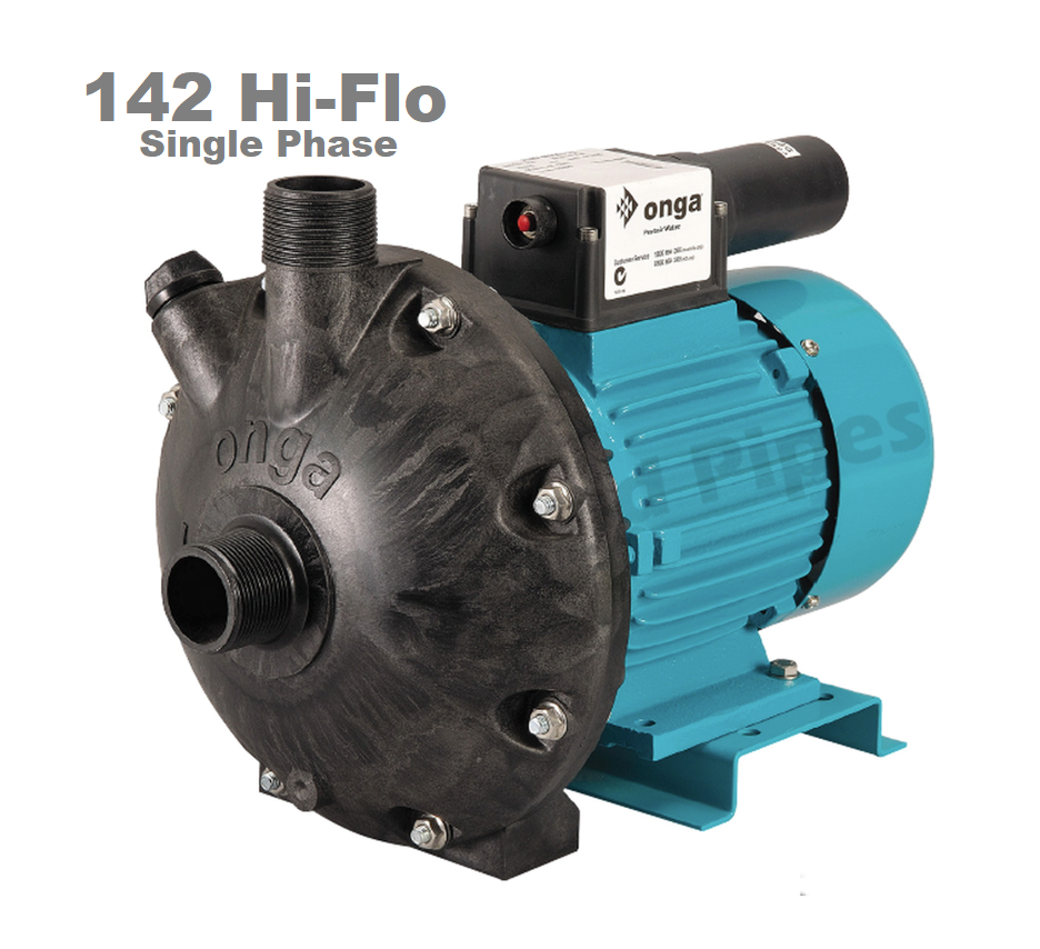 ONGA 142 Hi-Flo Single Phase Corrosion Resistant End Suction Pump – Pumps and Pipes