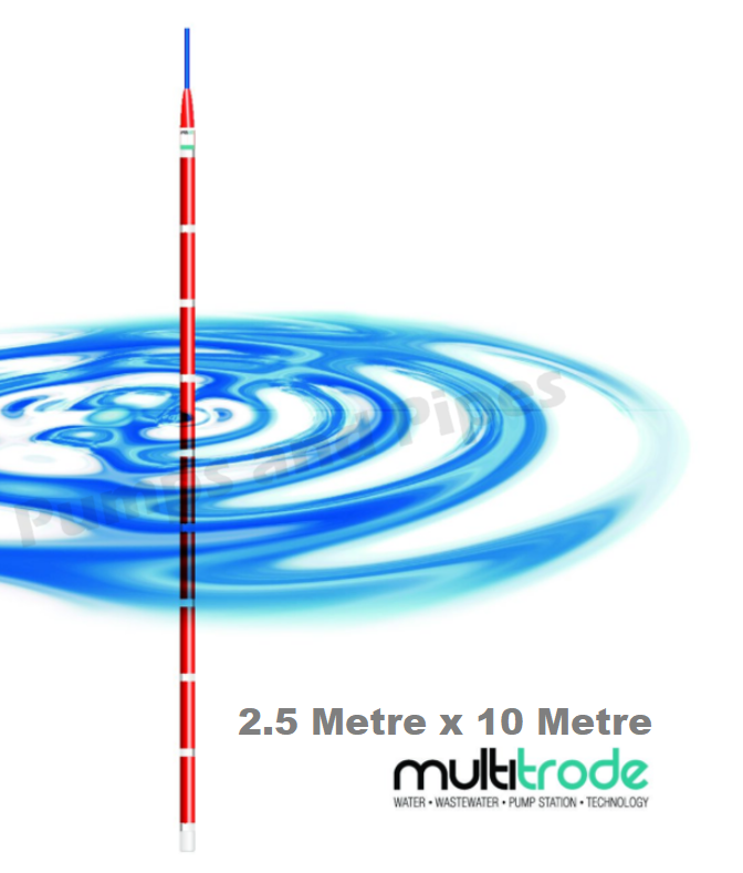 MultiTrode Sensor Probe 2.5 Metre x 10 Metre Lead For Sewage And ...