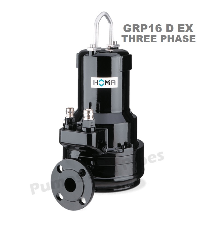HOMA Barracuda GRP16 D EX Three Phase 400/3/50 Sewage Grinder Pump ...