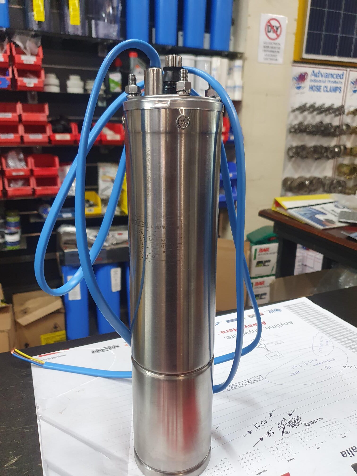 Bore Motors Single Phase 2 Wire 4 inch Submersible 0.37kW 0.55kW 0.75kW ...