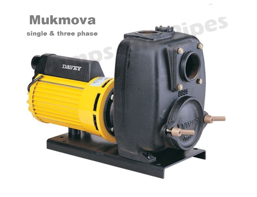 Mukmova Pump Single Phase By Davey – Self Priming Waste Pump – Model ...
