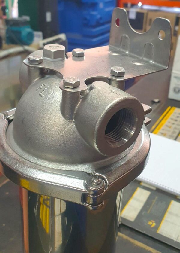 Stainless Steel 2.5″x 10″ Water Filter Housing and Wall Bracket – 316 ...