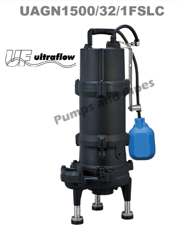 UMGN1500/SEG/1 Ultraflow Single phase Sewage Grinder Pump With DIN40 ...