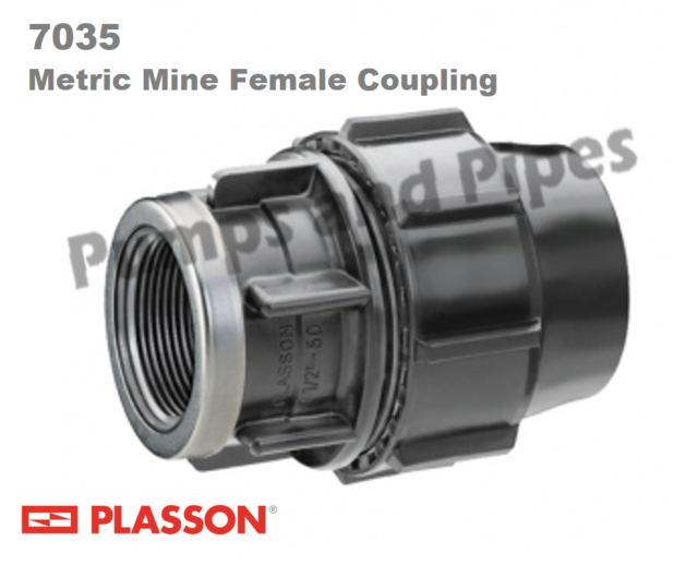 7025 63mm Mine Fitting – HDPE – Poly – Metric Joiner Male Coupling ...