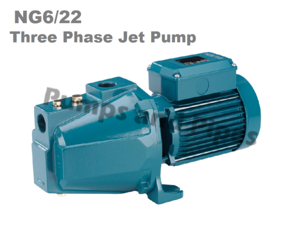 NG6/22 Self Priming Three Phase Jet Pump – 1.5kW 50hz 400volt Manual ...