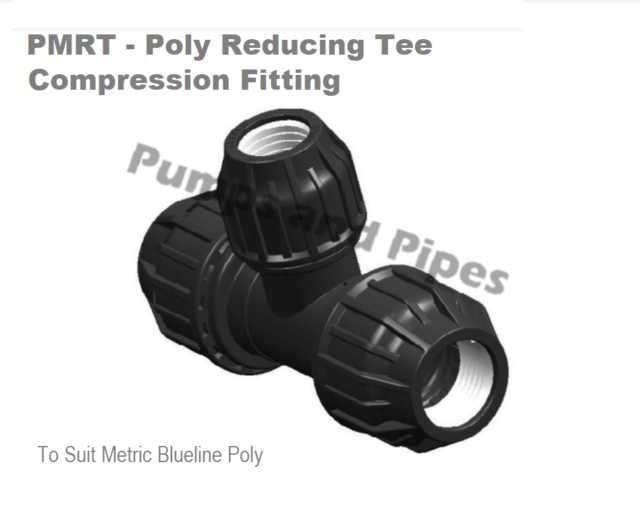 PMMT Poly x Poly x Male BSP Metric Tee Fitting – Blue Line Fitting ...