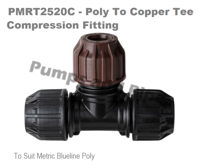 PME2520C 25mm x 3/4″ Metric Poly BSP to Copper Elbow Compression ...