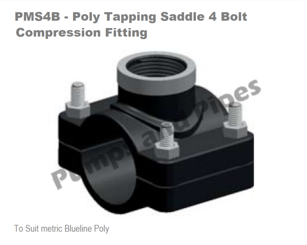 PMS2BSSFS5025 & PMSBSSFS6325 Metric Poly BSP Tapping Saddle Flat Seal ...
