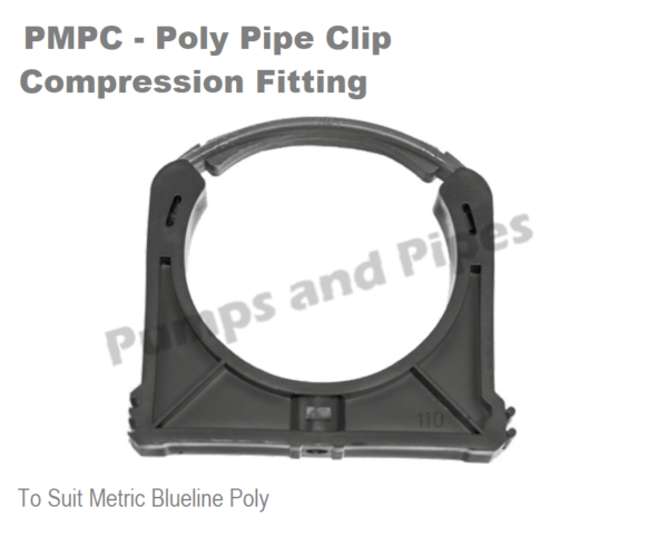 PMPC Metric Poly BSP Pipe Clip Compression Fitting – Blue Line End ...