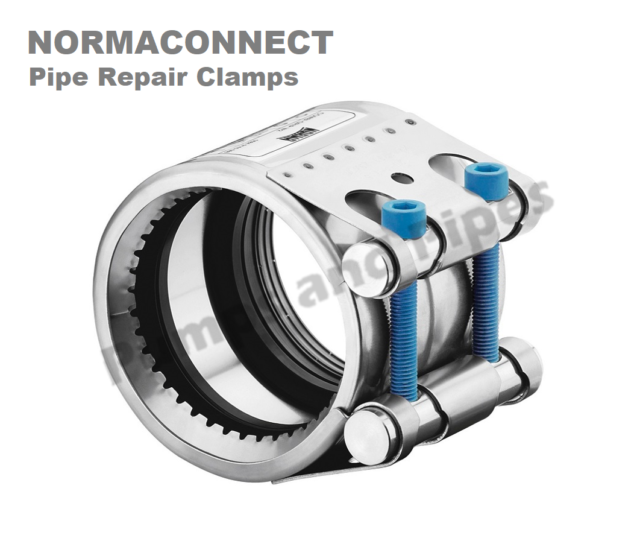 NCR 151 to 281mm Pipe Repair Clamps In Stainless Steel – NORMACONNECT ...