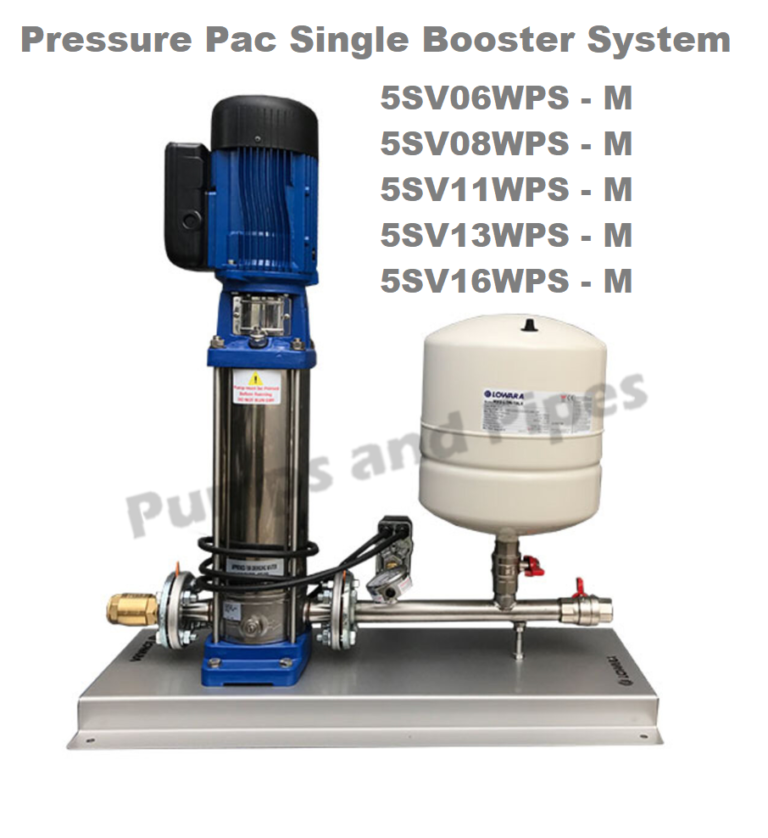 3SV Pressure Pac -Single Booster Single Phase Set including Lowara ...